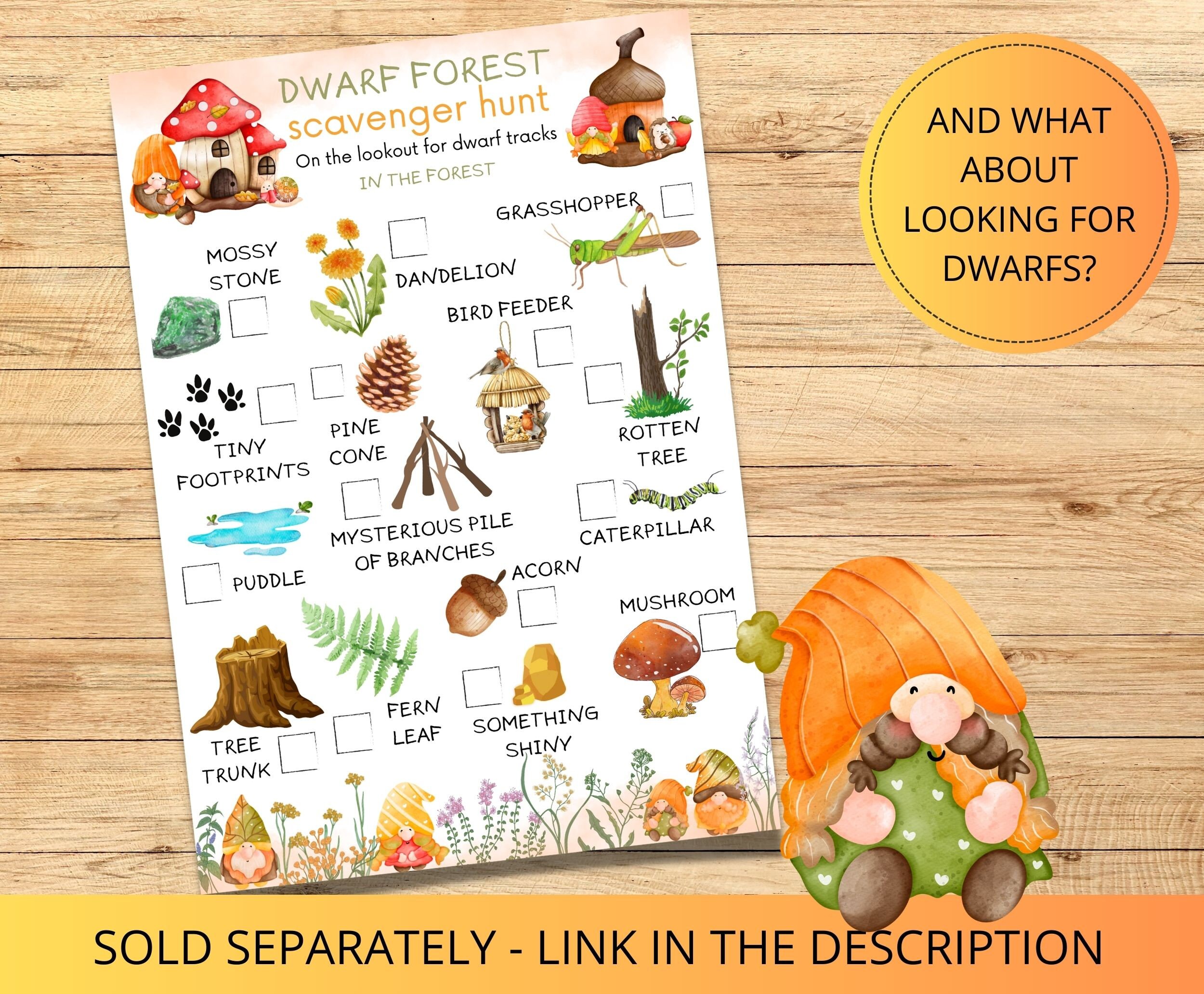 Printable Fairy Scavenger Hunt, Instant Download Kids Forest Game ...