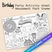 EDITABLE Kids Party Amusement Park Themed Activity Sheet, Personalized ...