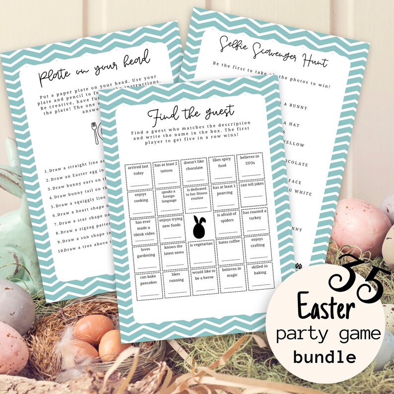 Printable 35 Easter Party Game Bundle, Family Easter Activites, Fun ...
