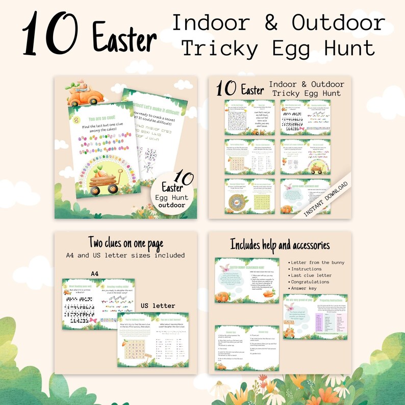 Easter MEGA Bundle With 10+1 Games for Kids, Easter Egg Hunt, Easter ...