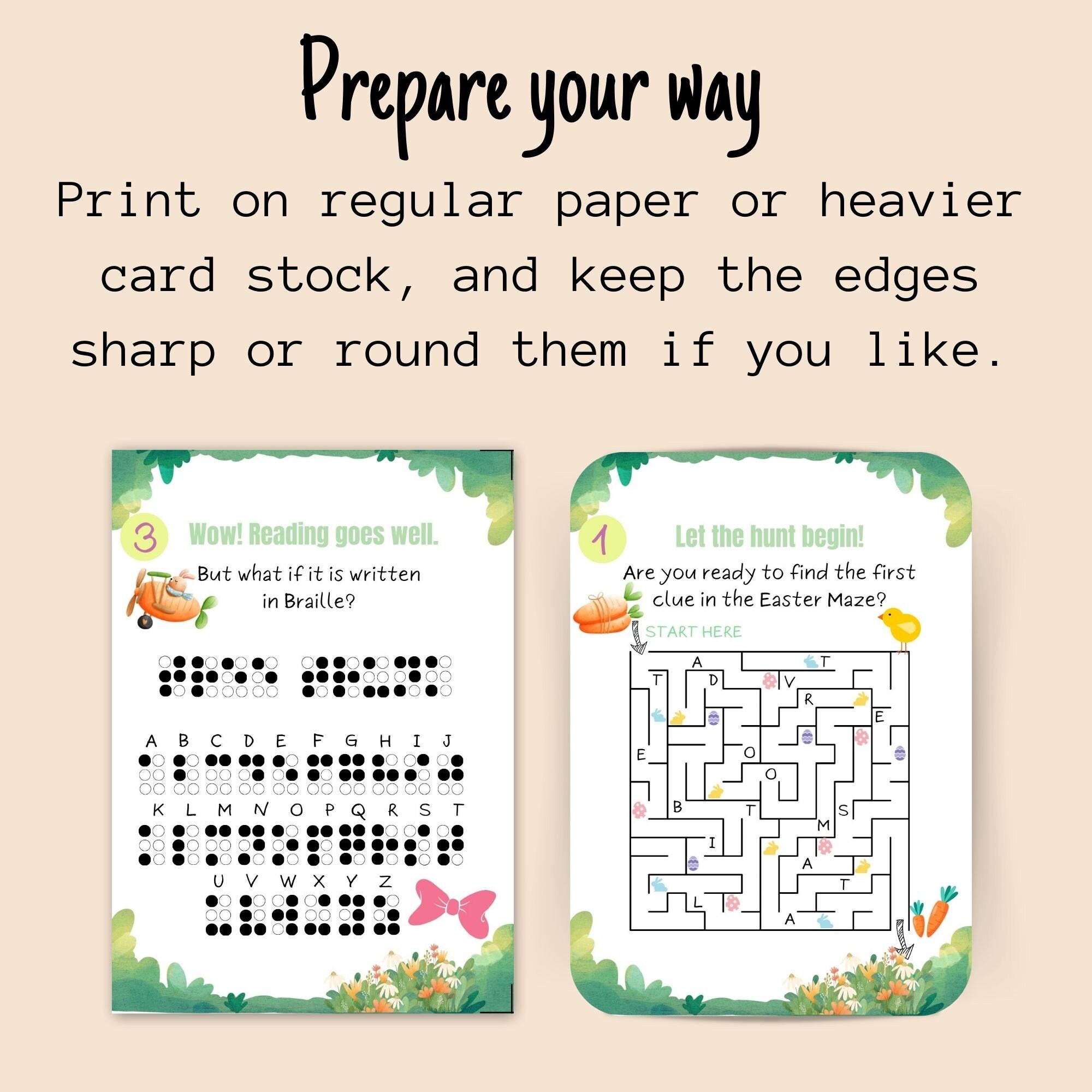 Printable Kids Outdoor Easter Scavenger Hunt, Instant Download Children ...