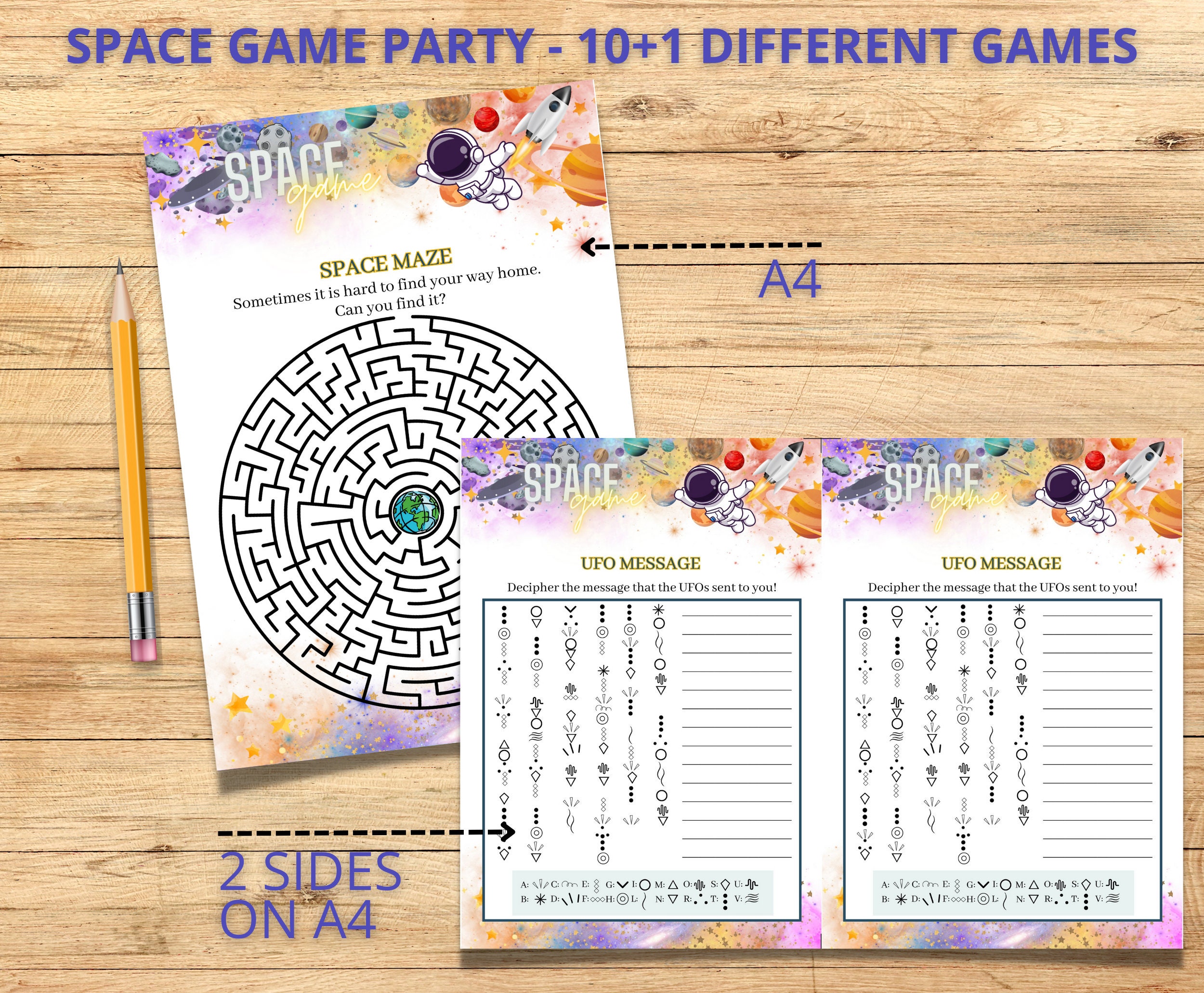 Space Game Party Game, 101 Printable Kids Astronaut Game, Space Party ...