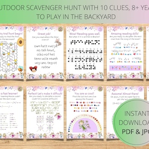 Outdoor Yard Printable Fairy Scavenger Hunt, Instant Download Nature ...