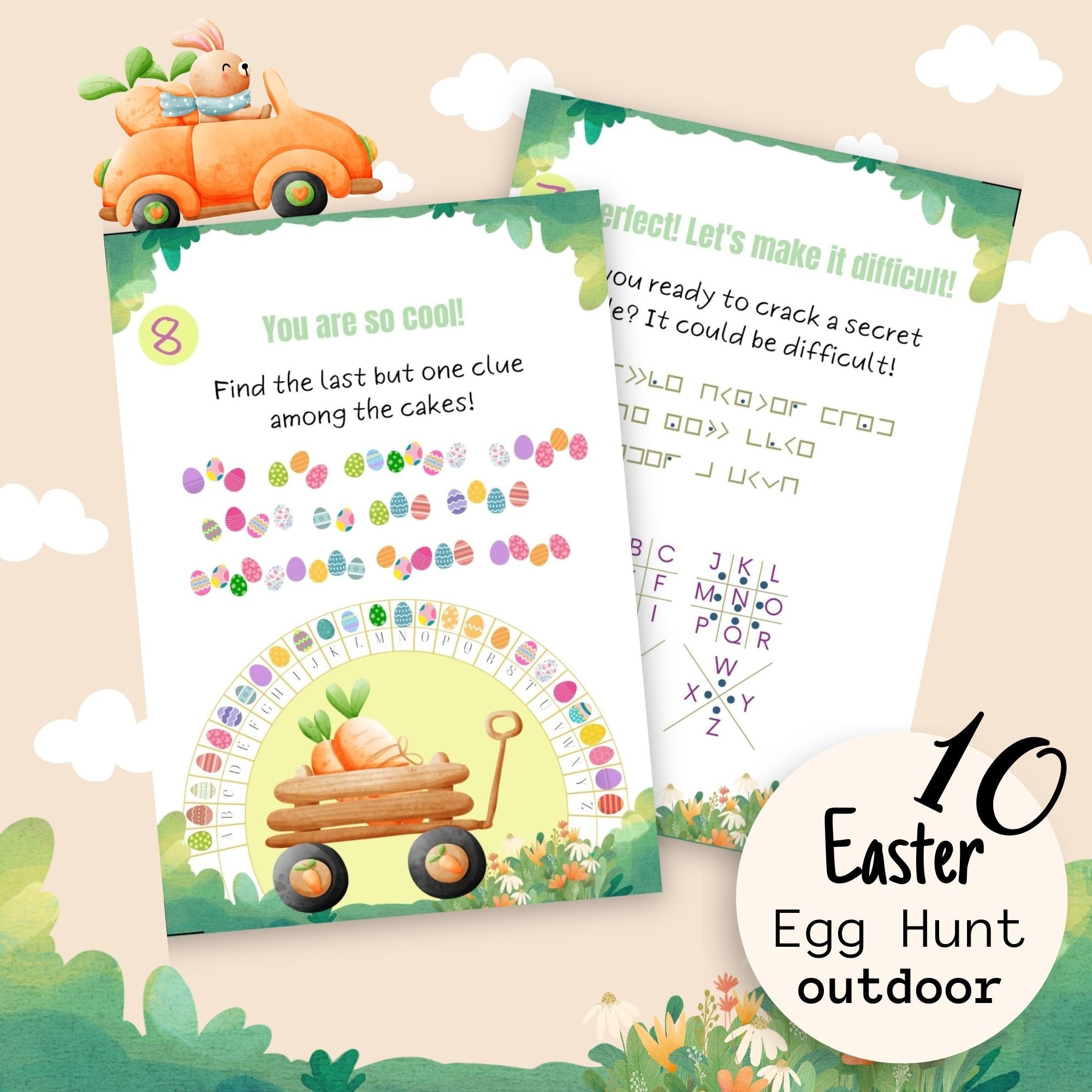 Printable Kids Outdoor Easter Scavenger Hunt, Instant Download Children ...