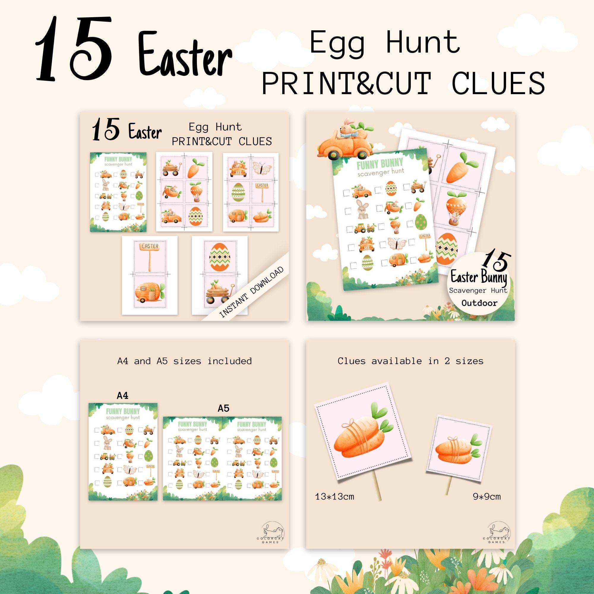 Easter MEGA Bundle With 101 Games for Kids, Easter Egg Hunt, Easter ...