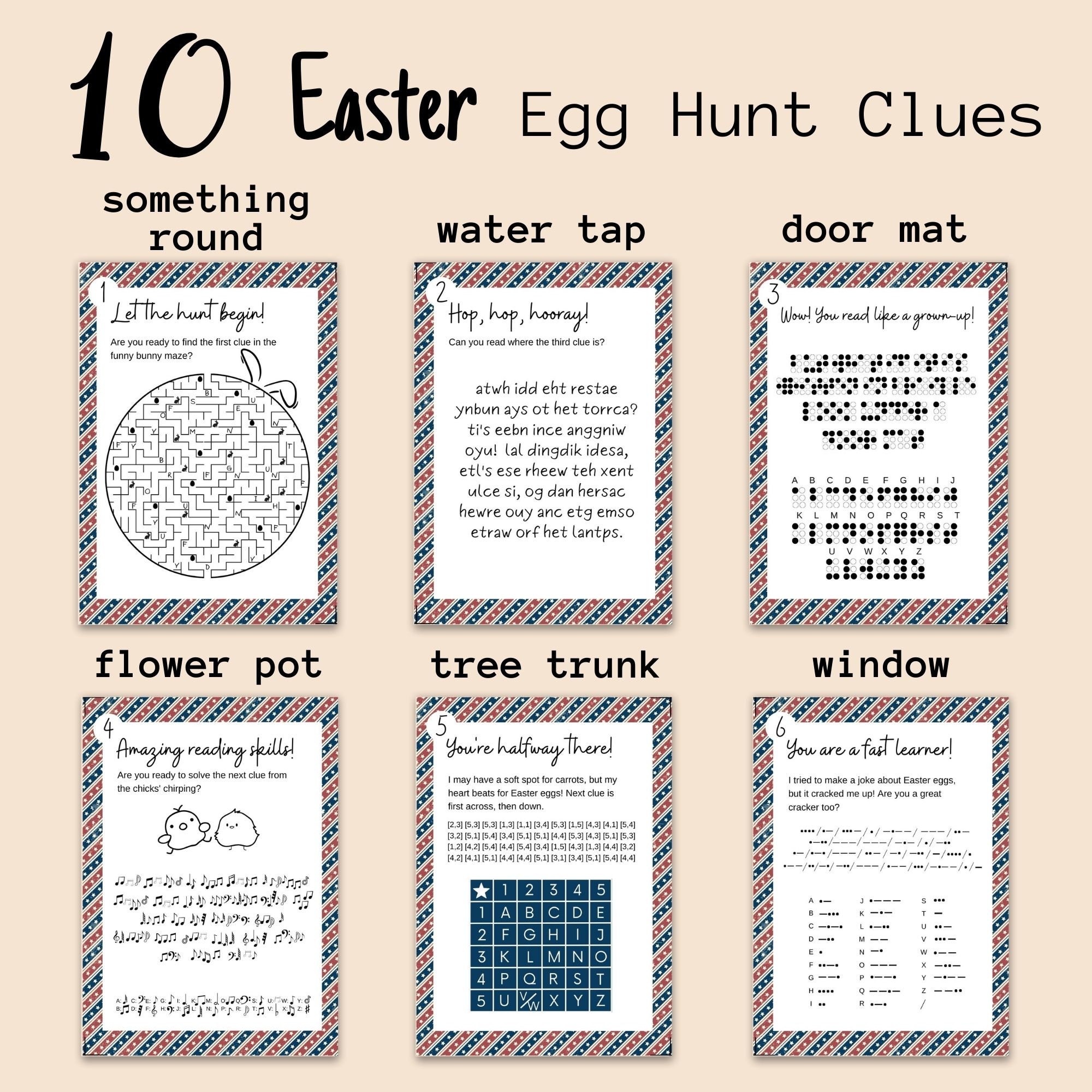 Printable Teen & Adult Outdoor Easter Scavenger Hunt, Instant Download ...
