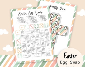 Printable Easter Egg Swap Party Game, Family Dice Exchange Game, Adult ...