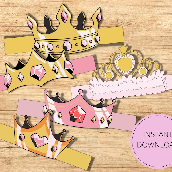 Princess Crown Party Printable - Etsy
