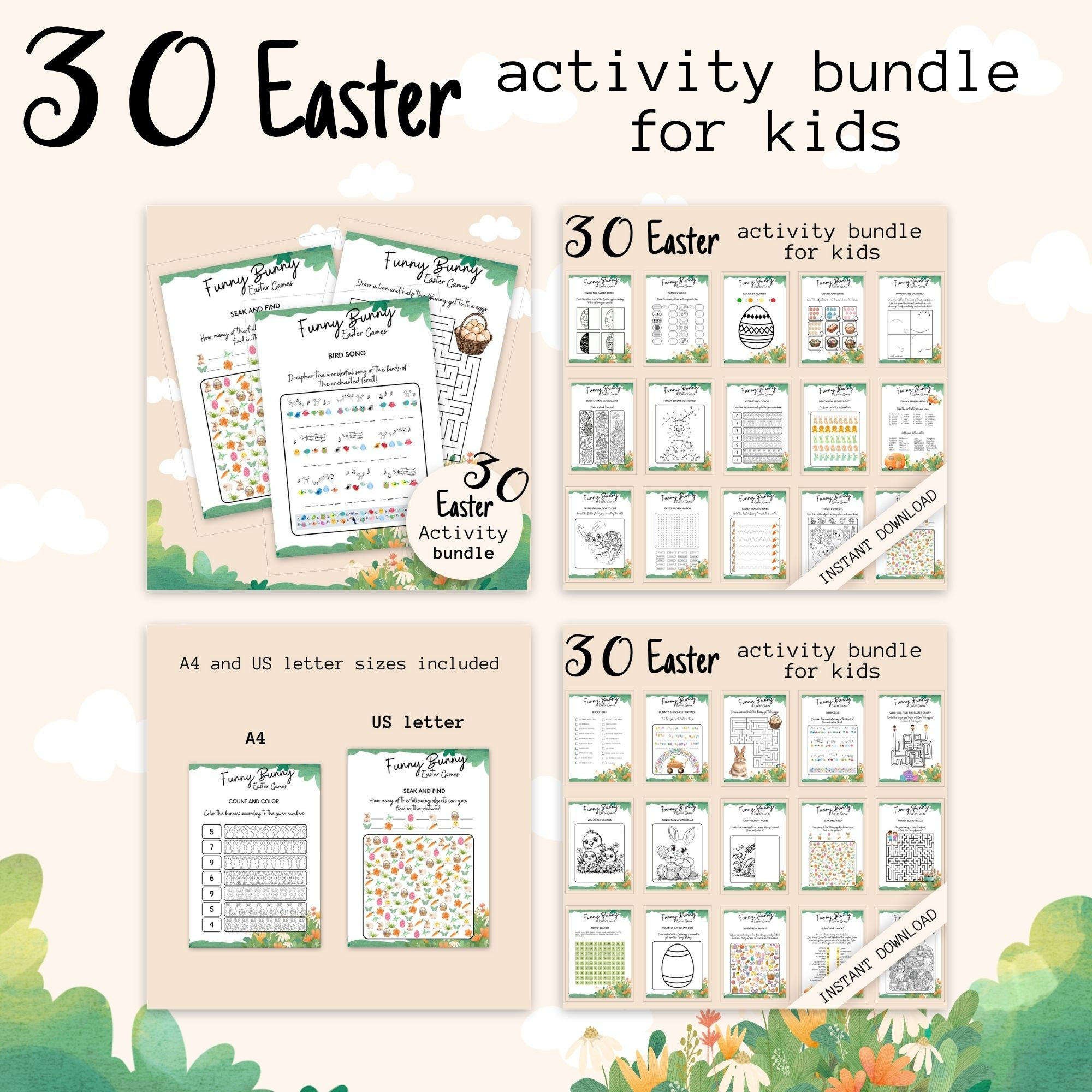 Easter MEGA Bundle With 101 Games for Kids, Easter Egg Hunt, Easter ...