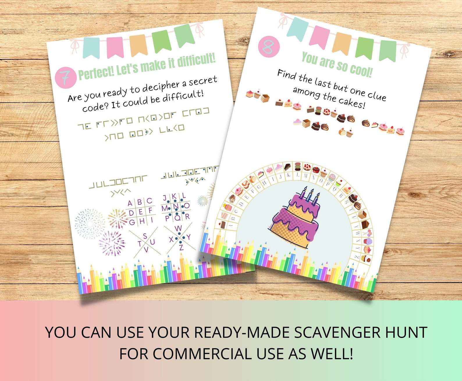 Fully Editable Printable Scavenger Hunt Template, Personalizable Party ...