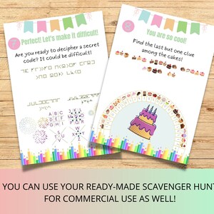 Fully Editable Printable Scavenger Hunt Template, Personalizable Party ...