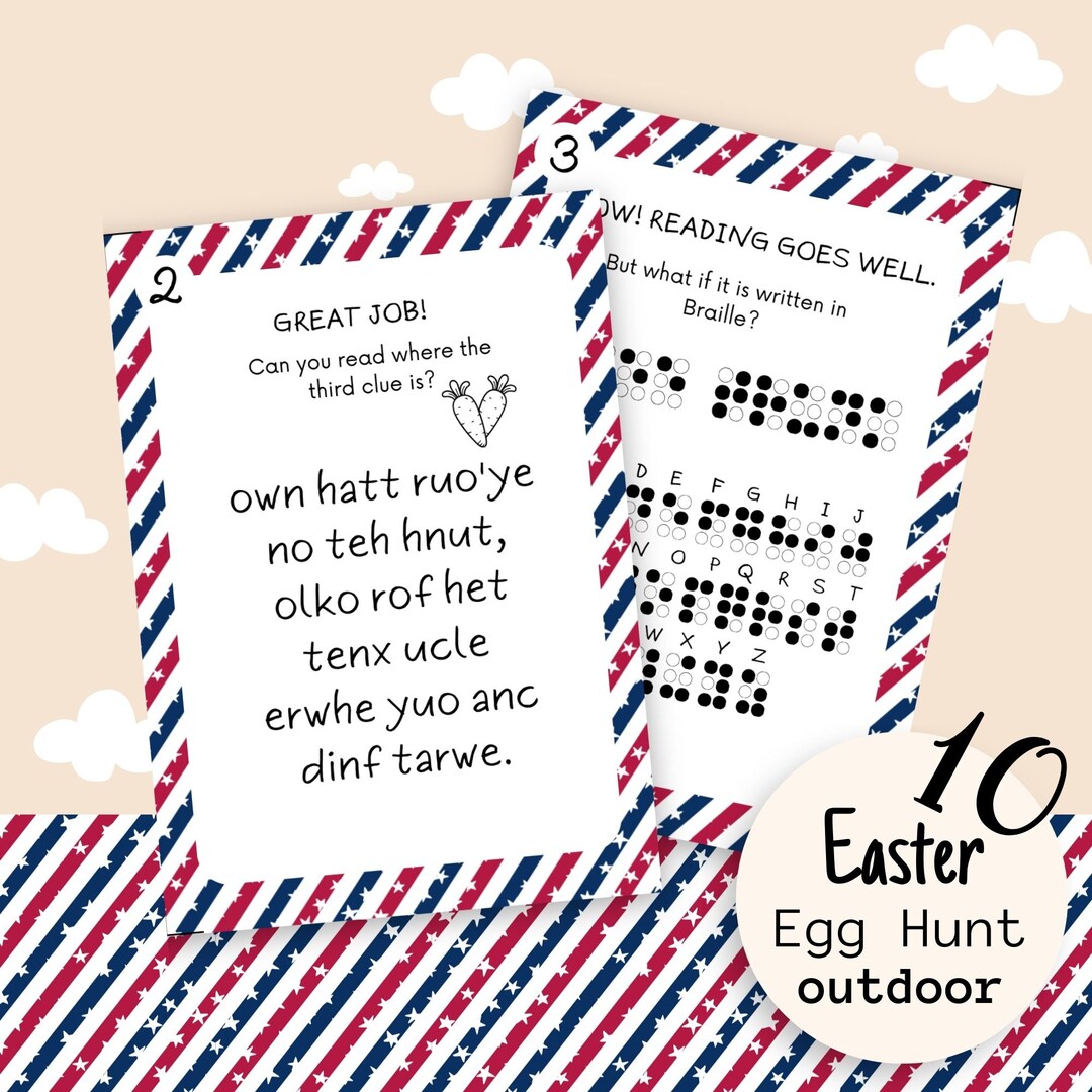 Printable Kids Outdoor Easter Scavenger Hunt, Instant Download Children ...