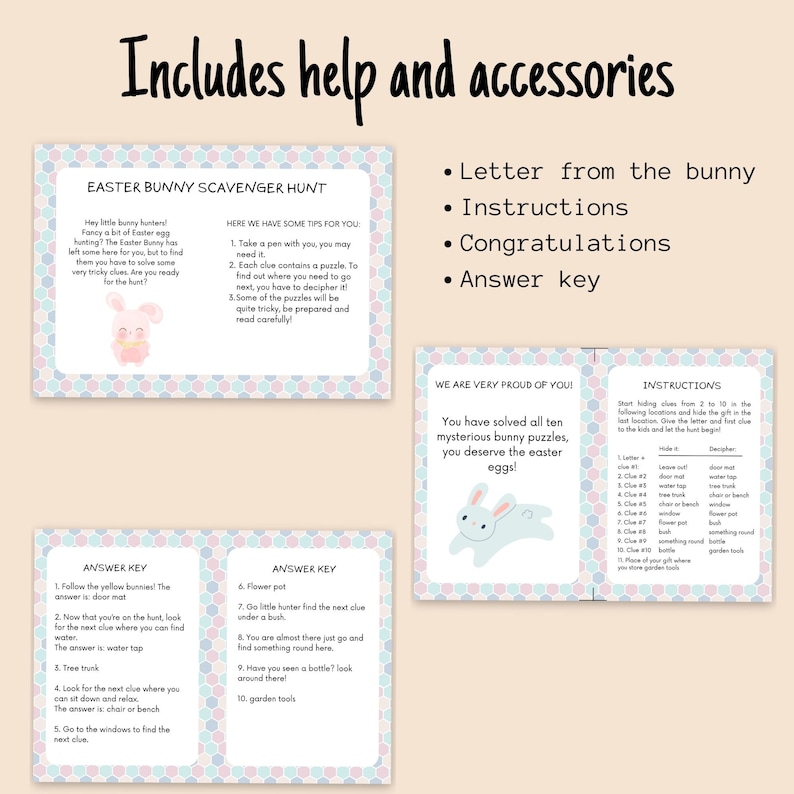 EDITABLE Printable Kids Outdoor Yard Easter Egg Hunt Game Bundle, Kids ...