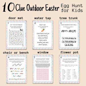 EDITABLE Printable Kids Outdoor Yard Easter Egg Hunt Game Bundle, Kids ...