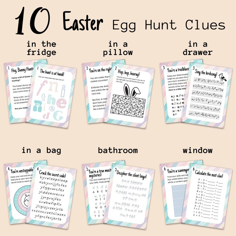 2024 EDITION Editable Printable Teen & Adult Indoor Easter Egg Hunt ...