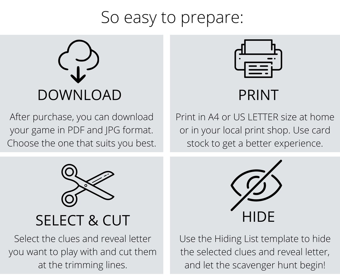 50 Clue Surprise Reveal Indoor Riddle Scavenger Hunt for Siblings ...