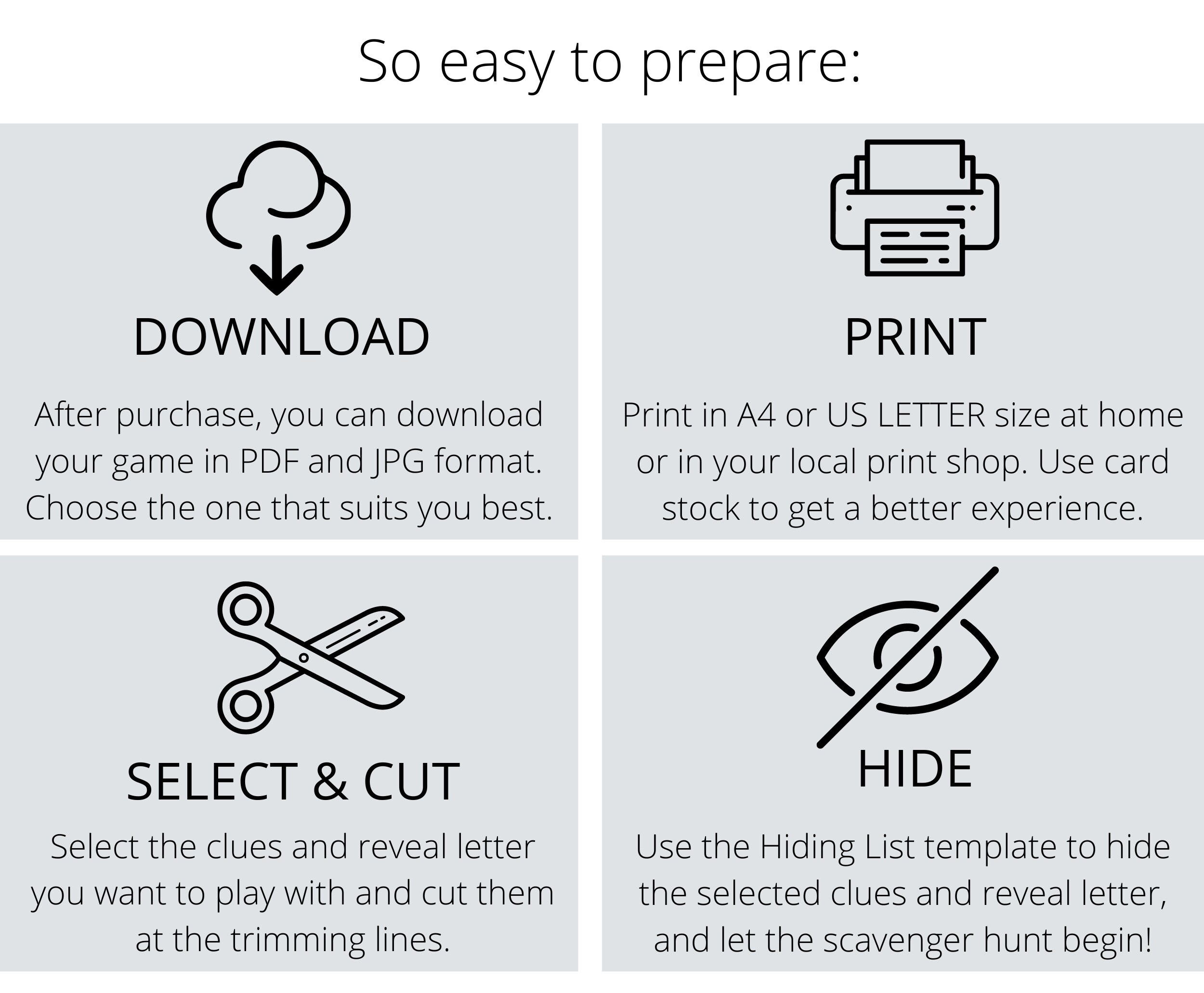 50 Clue Surprise Reveal Indoor Riddle Scavenger Hunt for Siblings ...