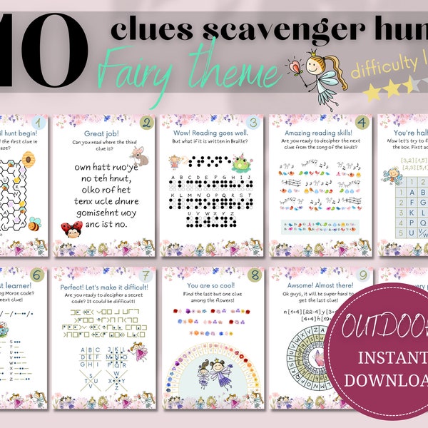 Fairy Scavenger Hunt - Etsy