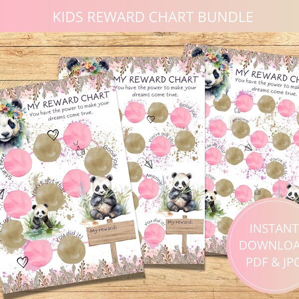 Panda Reward Chart - Etsy