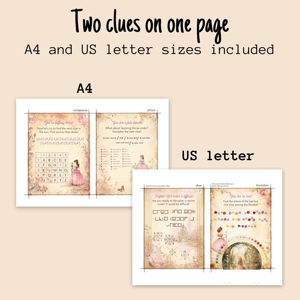 Indoor Printable Princess Secret Castle Scavenger Hunt, Instant ...