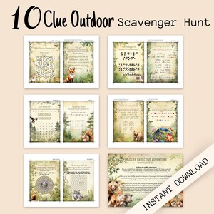 Outdoor Printable Wildlife Detective Scavenger Hunt, Instant Download ...