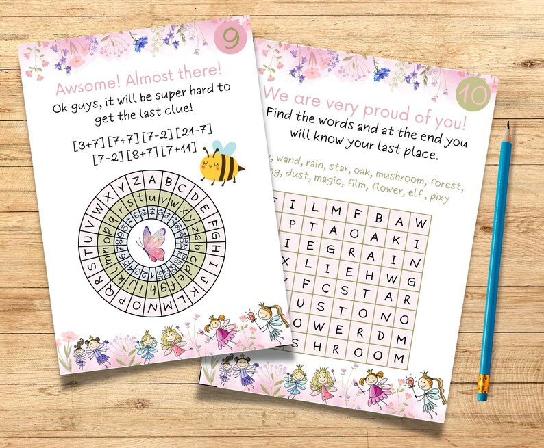 Indoor Printable Fairy Scavenger Hunt Instant Download Kids - Etsy