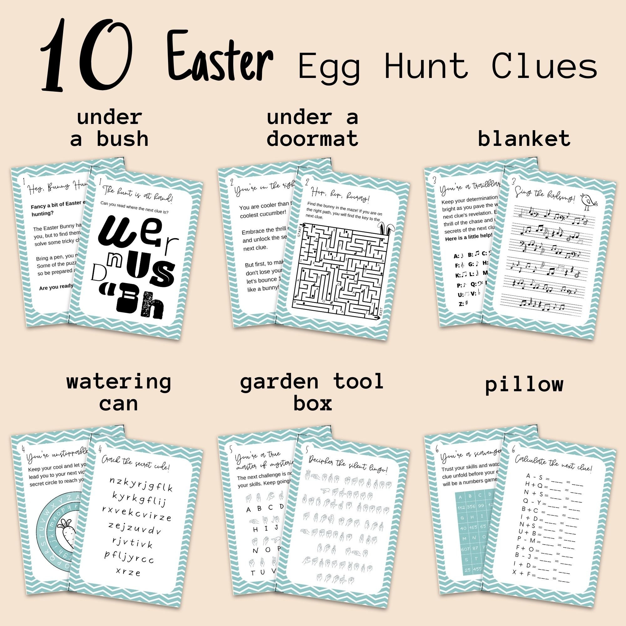 2024 EDITION Printable Teen & Adult Outdoor Easter Egg Hunt, Instant ...