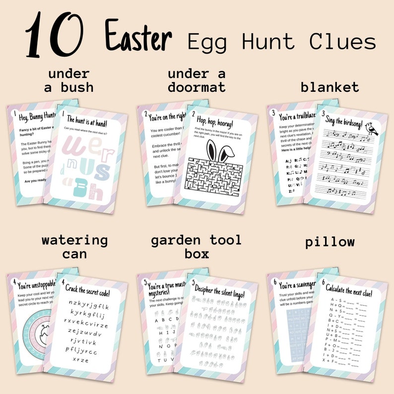2024 EDITION Editable Printable Teen & Adult Outdoor Easter Egg Hunt ...