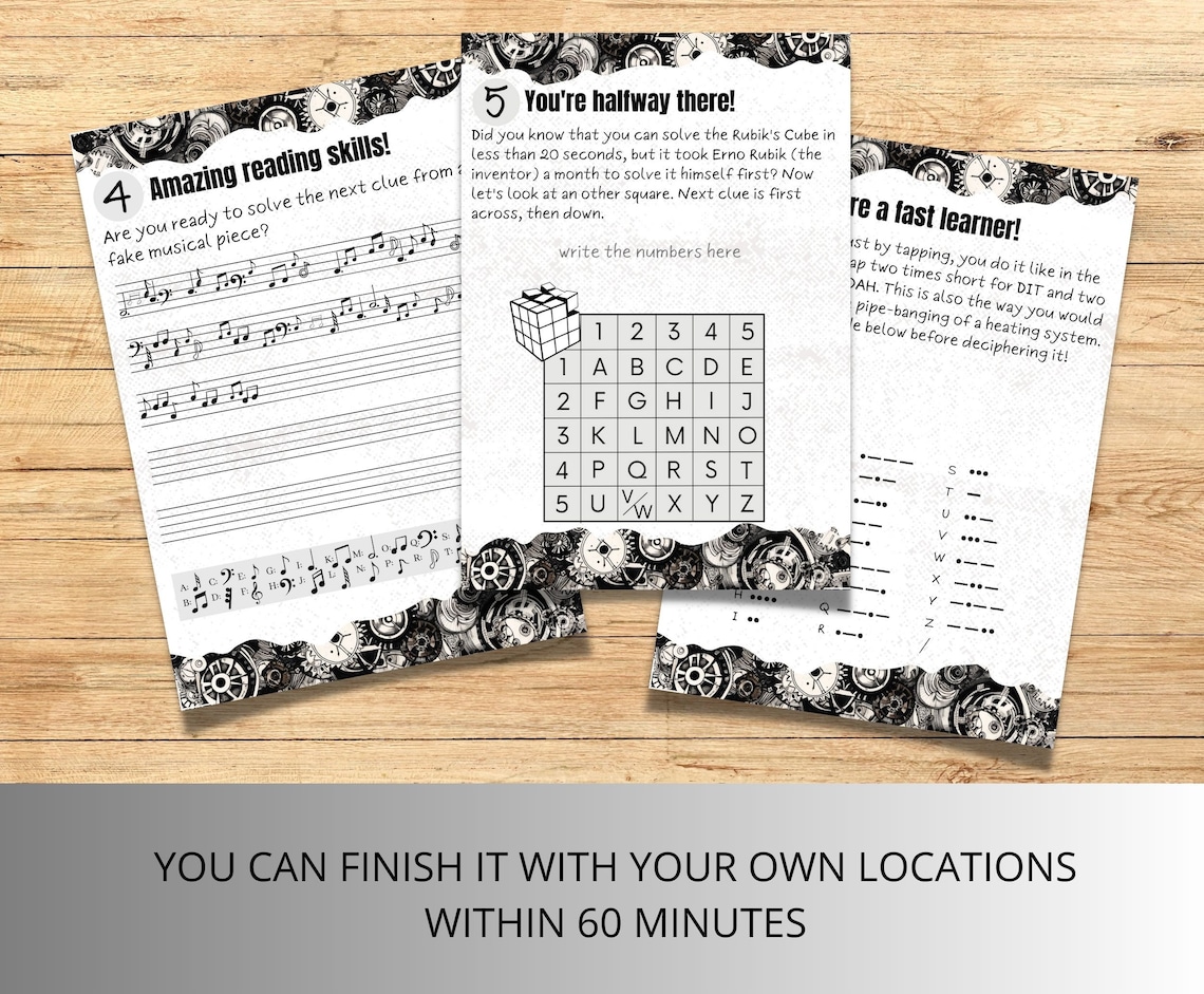 Fully Editable Printable Adult Scavenger Hunt Template, Personalizable ...
