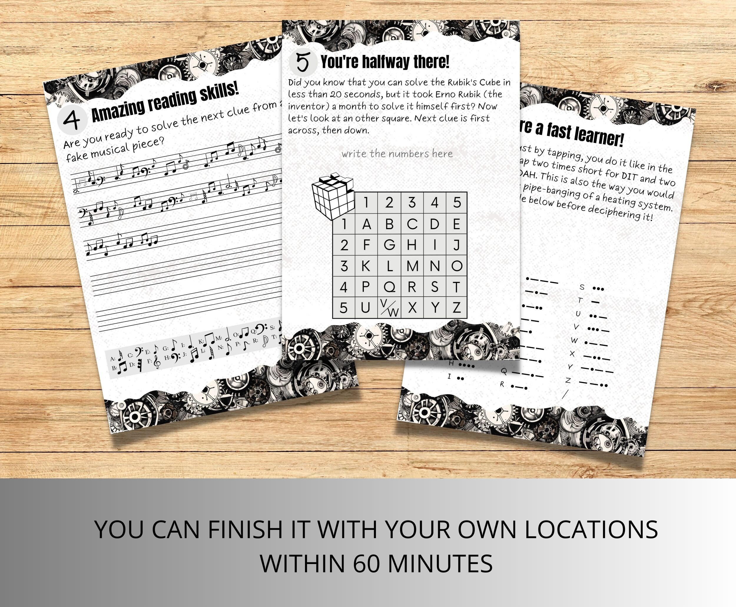 Fully Editable Printable Adult Scavenger Hunt Template, Personalizable ...