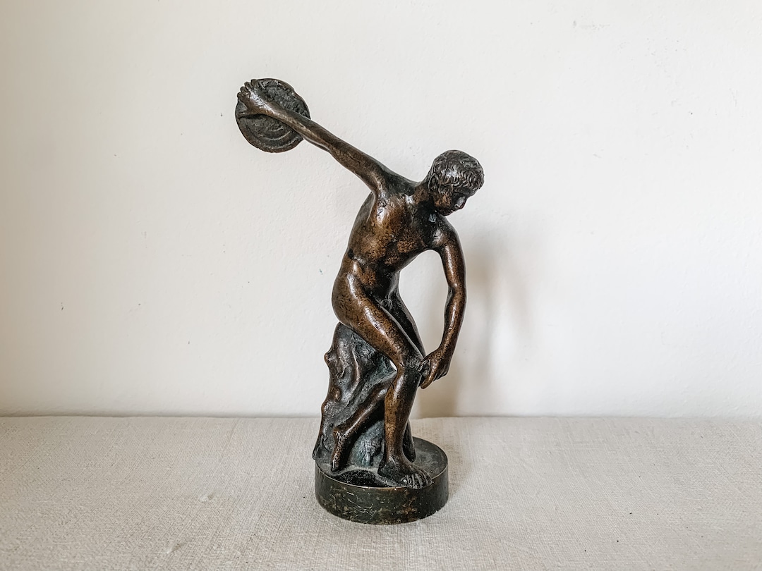 Vintage Discobolus Bronze Sculpture - Etsy