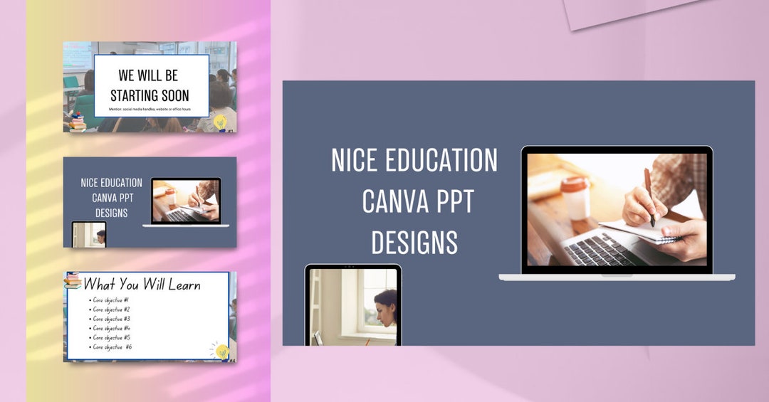 Educational Editable Canva Powerpoint Presentation Templates - Etsy