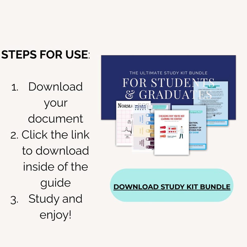 Nursing School Study Kit – NCLEX Prep, EKG Interpretation (digital ...