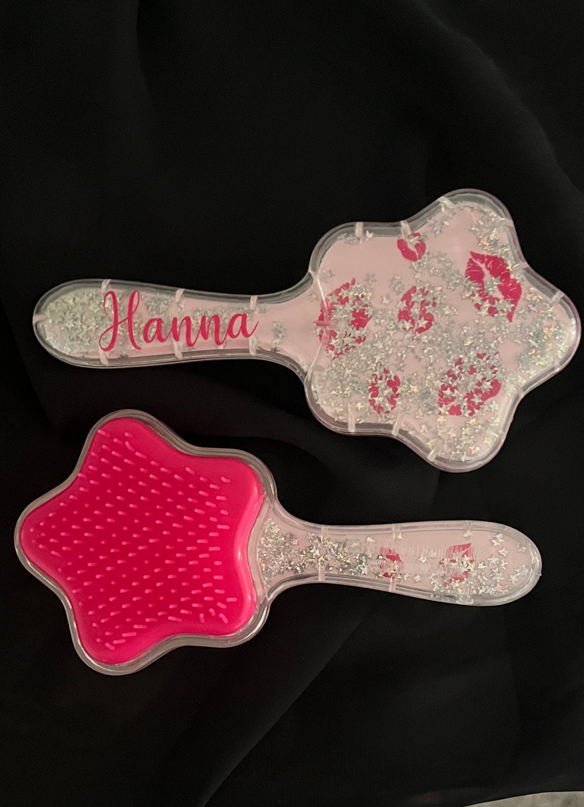 Personalized Girls Glitter Hair Brush - Etsy