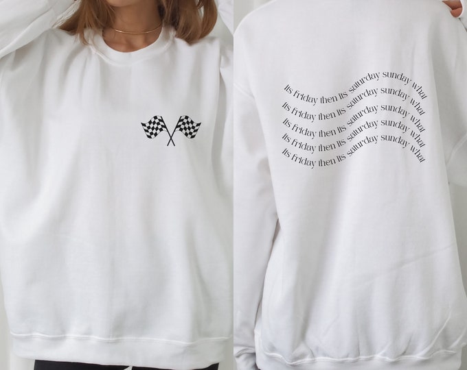 Formula 1 Motorsport Racing Track Embroidered Crewneck Sweatshirt ...