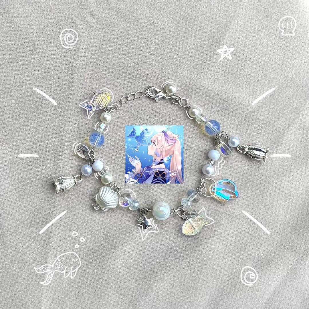 Anime Y2K Kokomi Bracelet, Y2K Bead Bracelet, Handmade Bracelet - Etsy