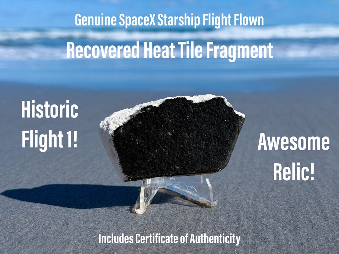 Genuine Spacex Starship Heat Tile Fragment Collector’s Custom Gift Set ...