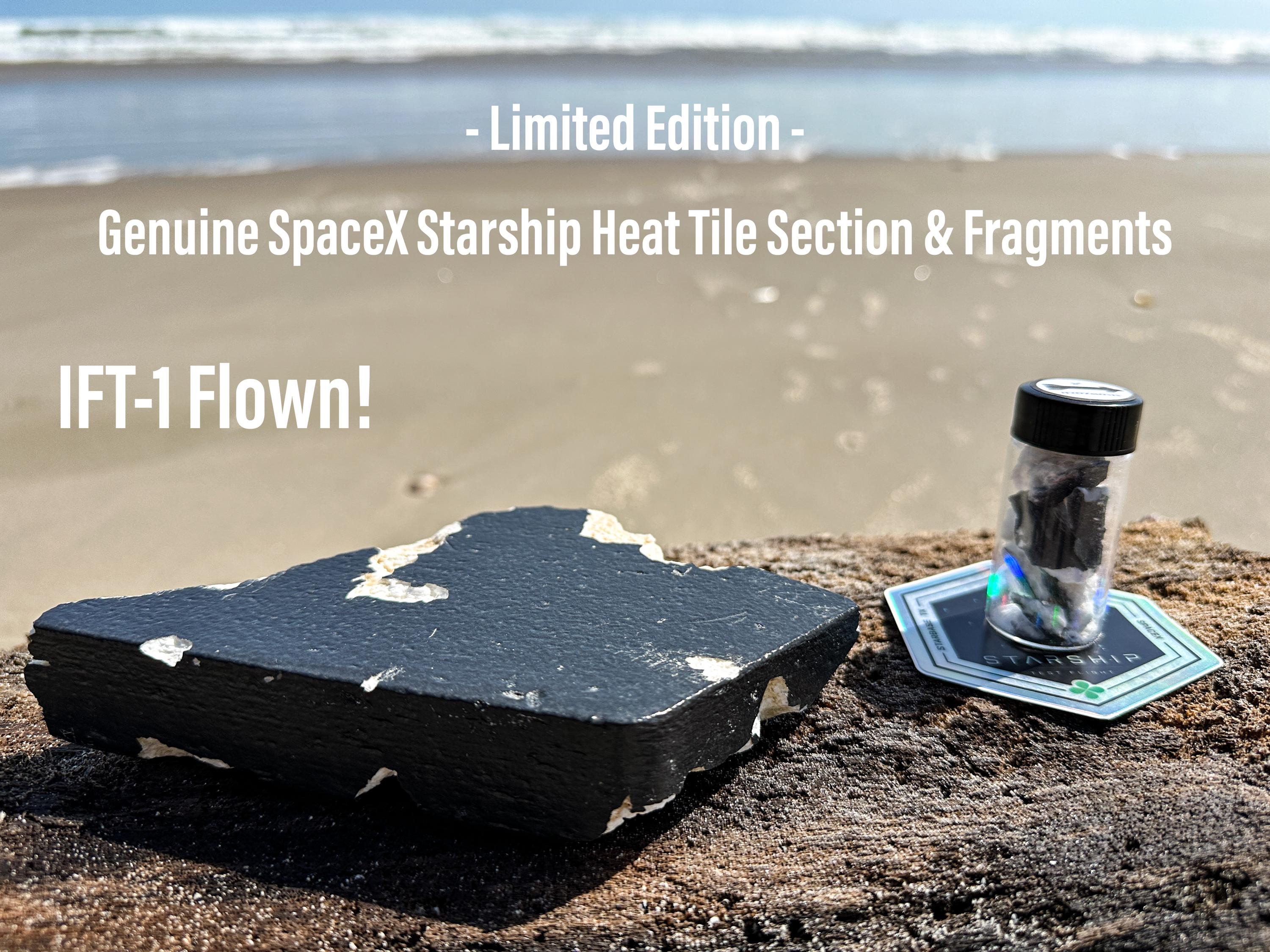 Genuine Spacex Starship Heat Tile Fragments Custom Display Glass & RARE ...