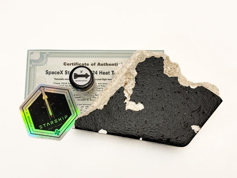 Genuine Spacex Starship Heat Tile Fragments Custom Display Glass & RARE ...
