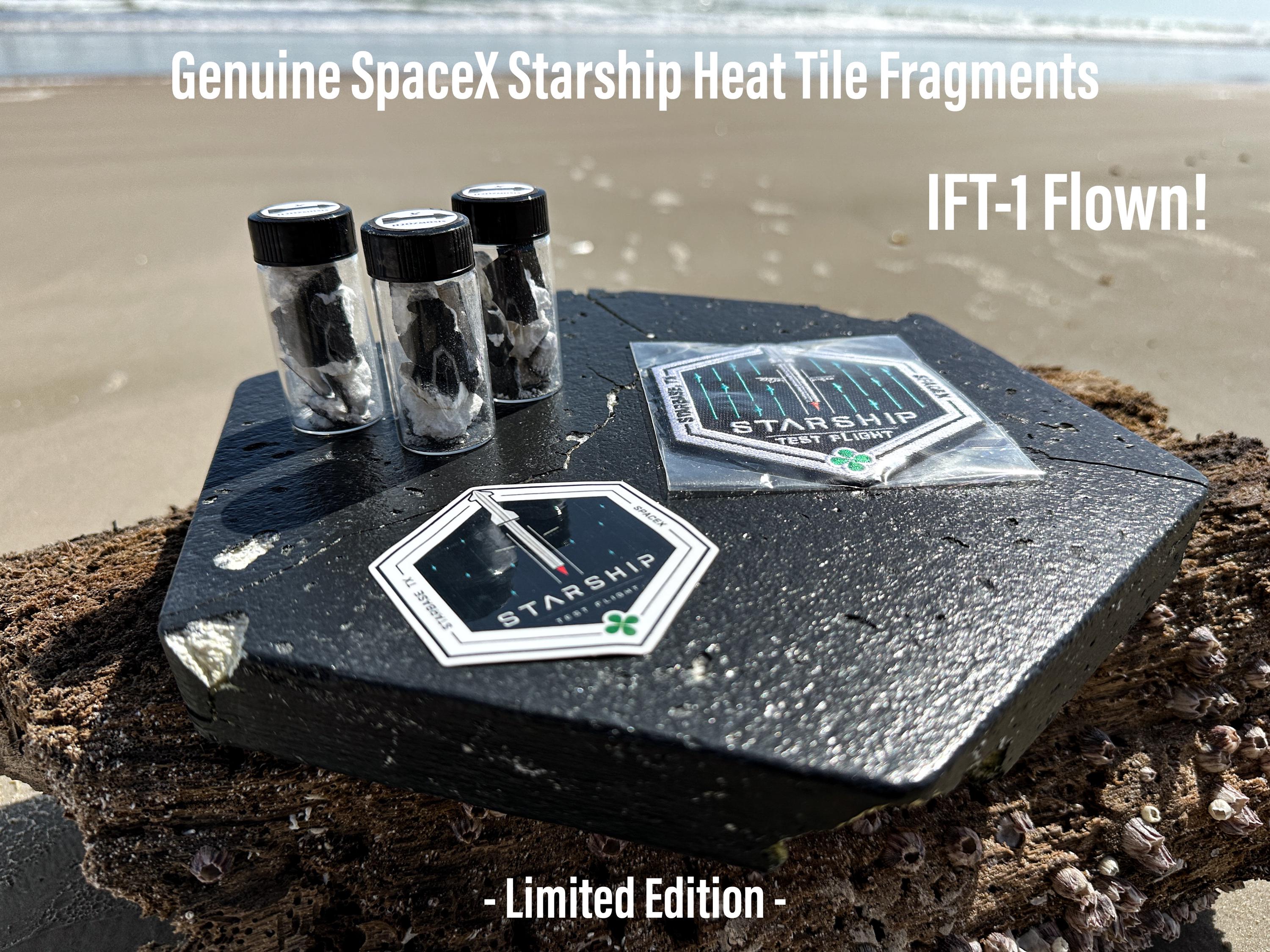 Genuine Spacex Starship Heat Tile Fragments 3x Custom Display Glasses ...
