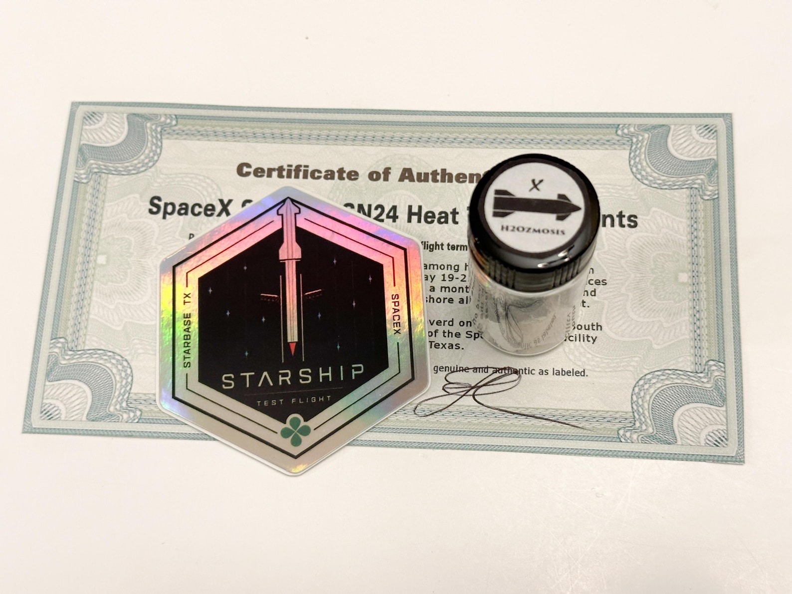 Genuine Spacex Flight Flown Starship Heat Tile Fragments (1) Custom ...