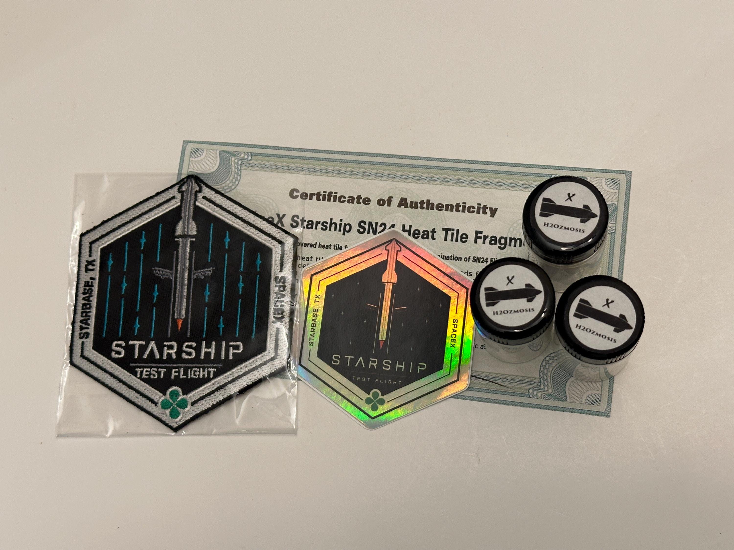 Genuine Spacex Starship Heat Tile Fragments 3x Custom Display Glasses ...