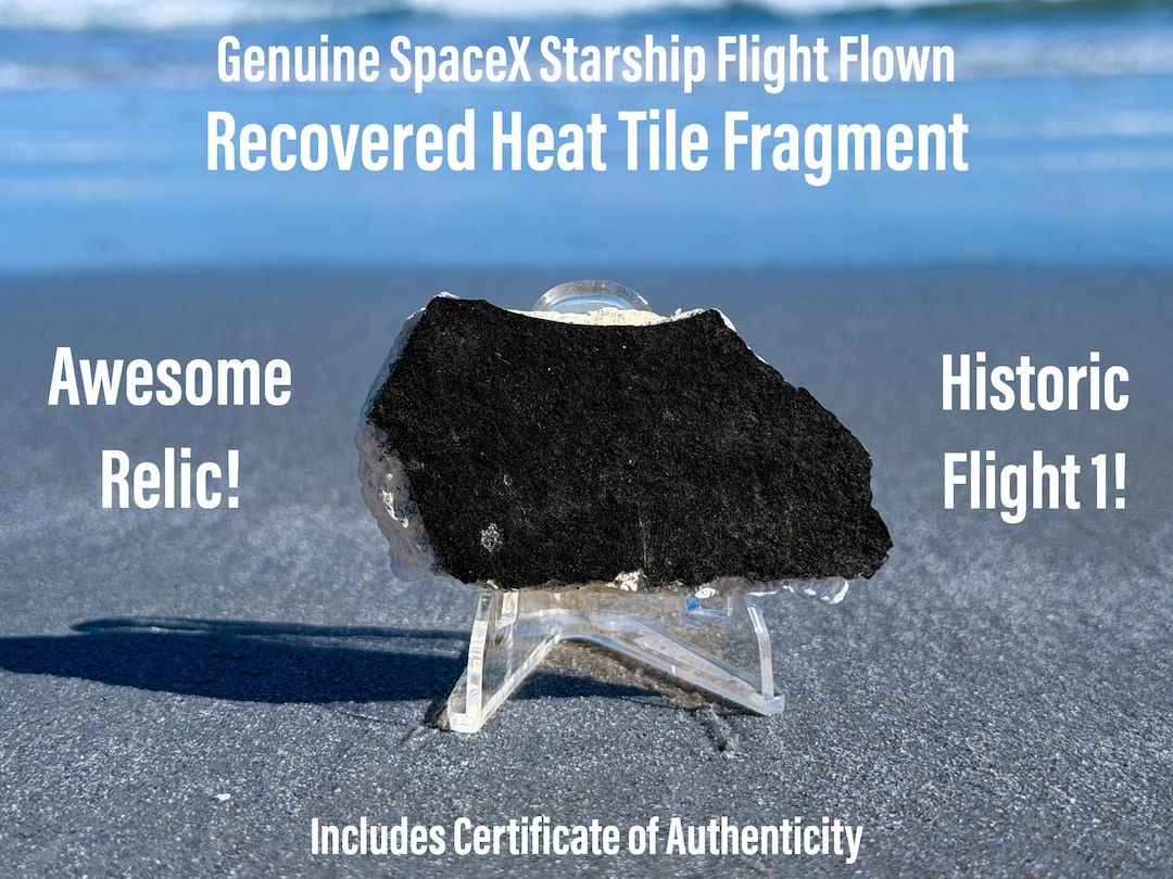 Genuine Spacex Starship Heat Tile Fragment Collector’s Custom Gift Set ...