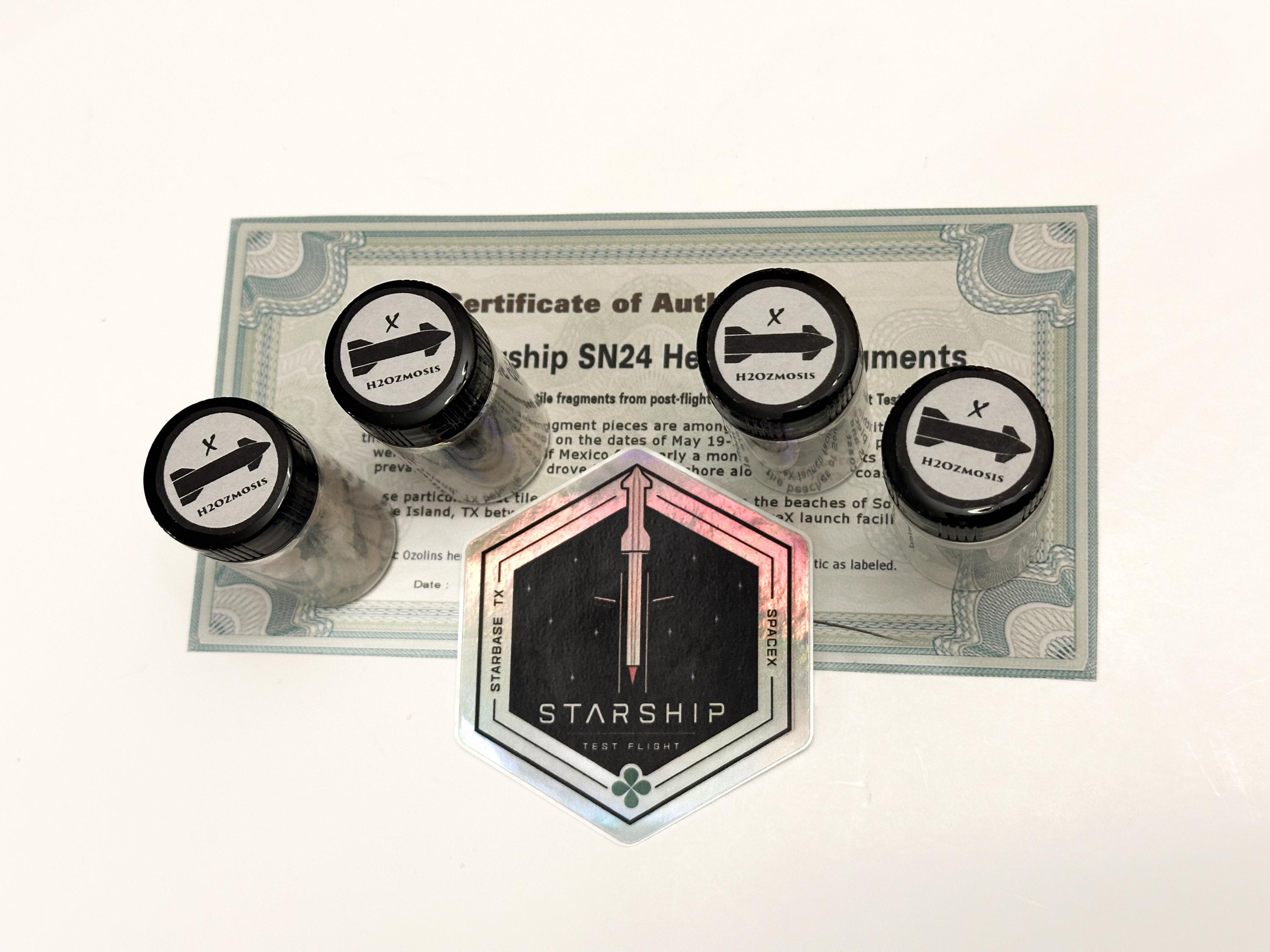 Genuine Spacex Starship Heat Tile Fragments Display (family Gift Pack ...