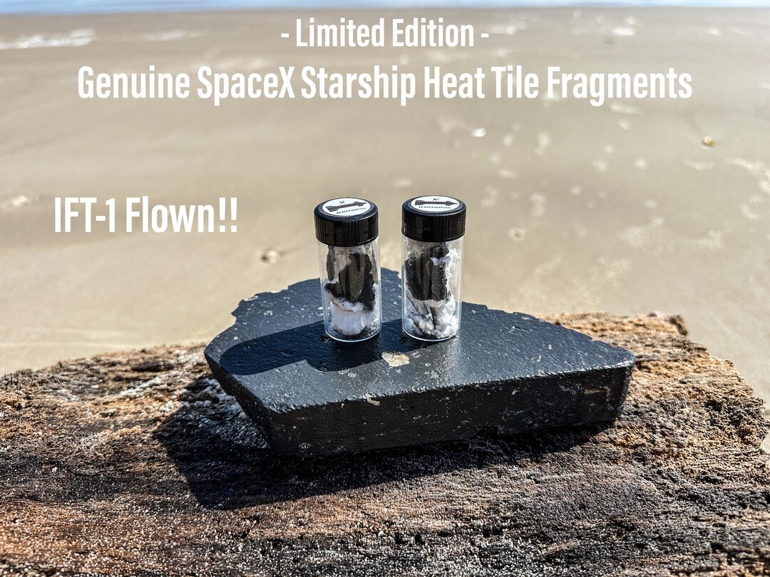 Genuine Spacex Starship Heat Tile Fragments 2pc Custom Gift Set W ...