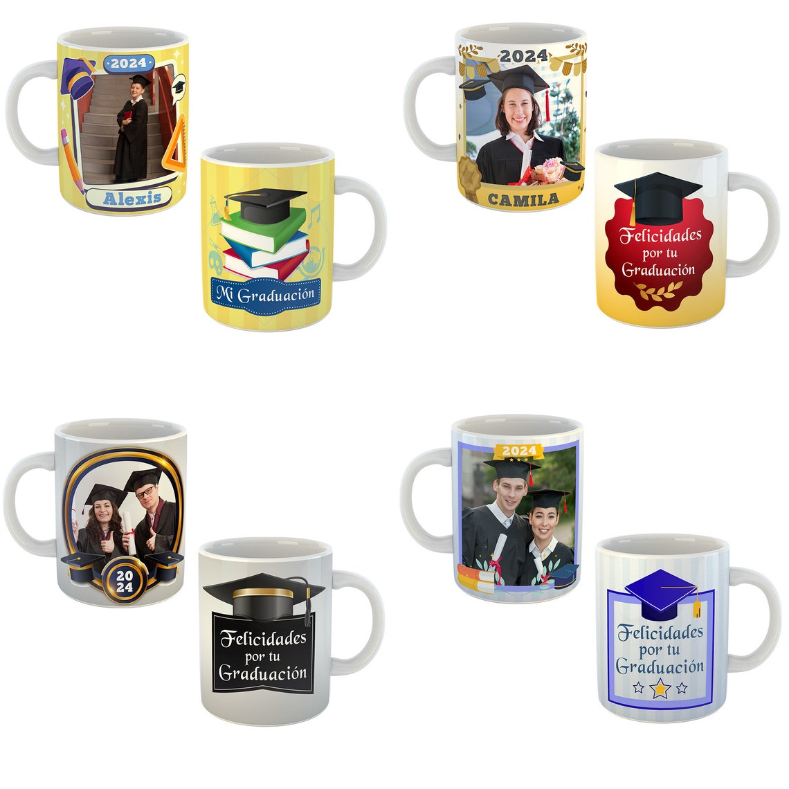 10 Editable Templates to Sublimate Graduation Mugs With Photos ...