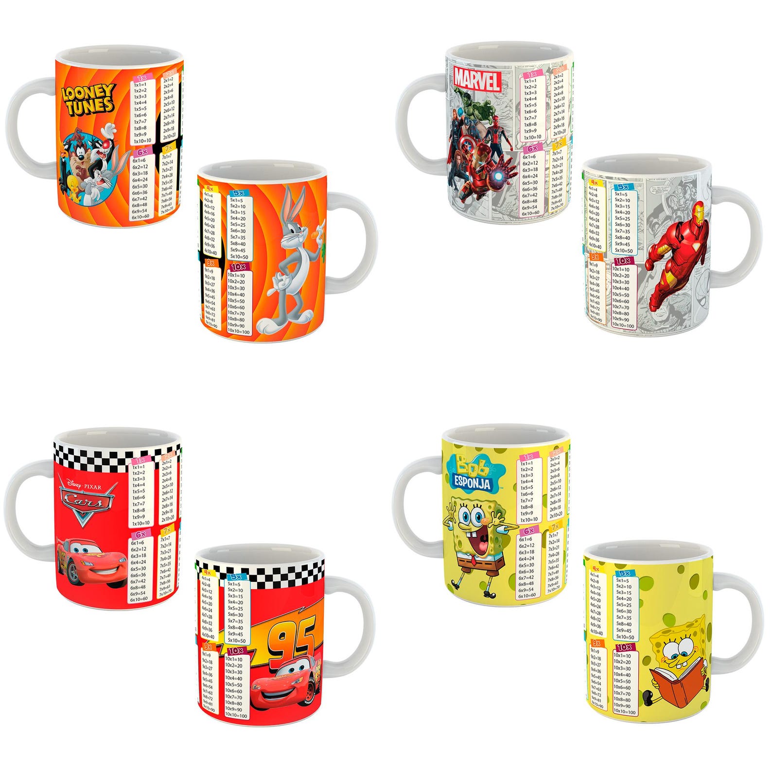 14 Editable Templates to Sublimate Mugs With Multiplication Tables ...