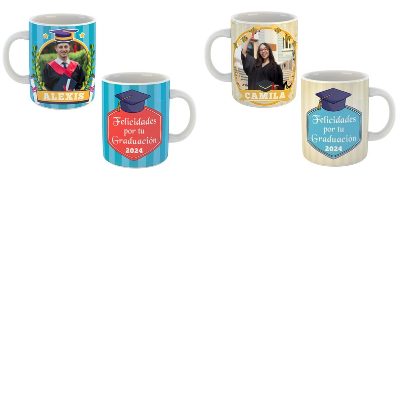 10 Editable Templates to Sublimate Graduation Mugs With Photos ...
