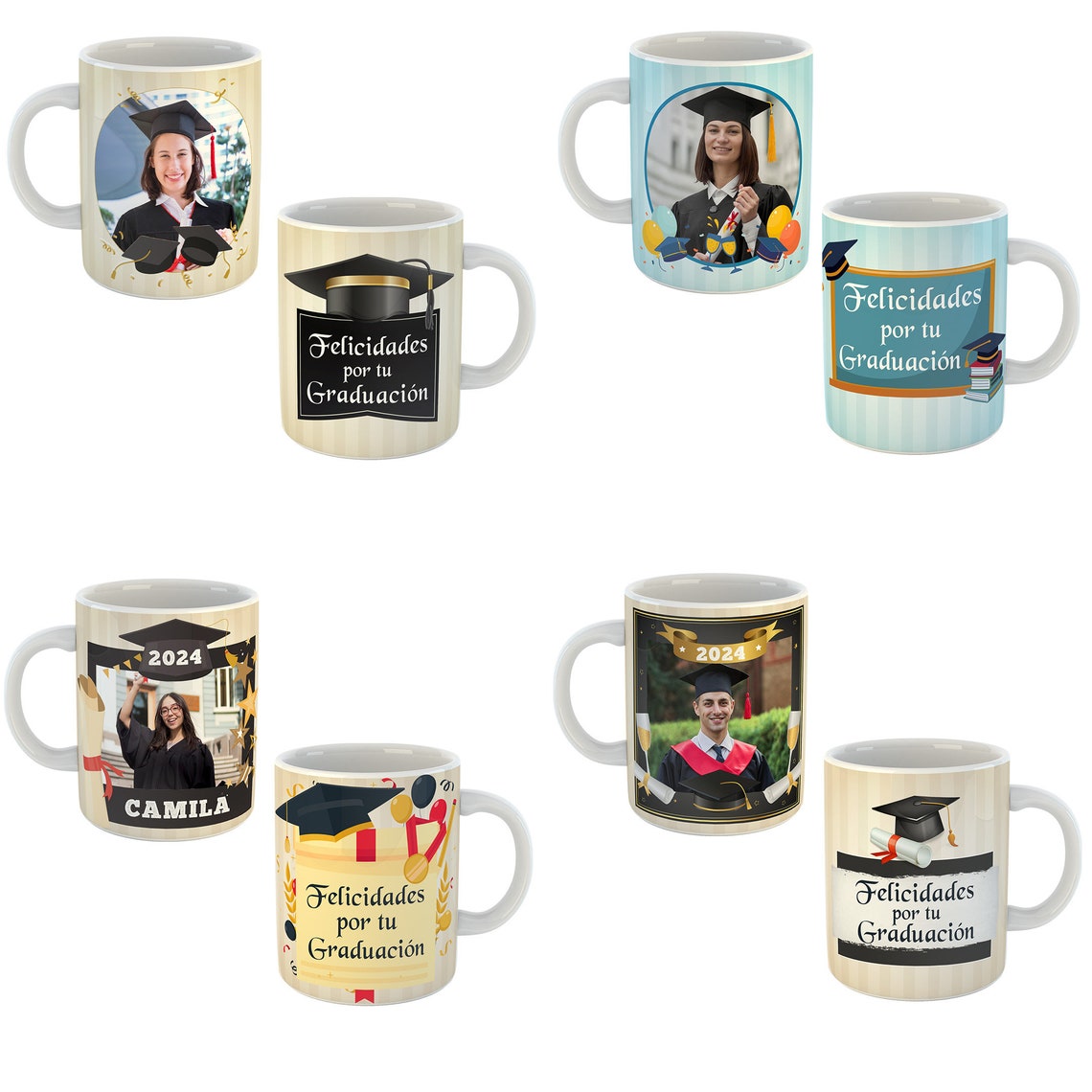 10 Editable Templates to Sublimate Graduation Mugs With Photos ...