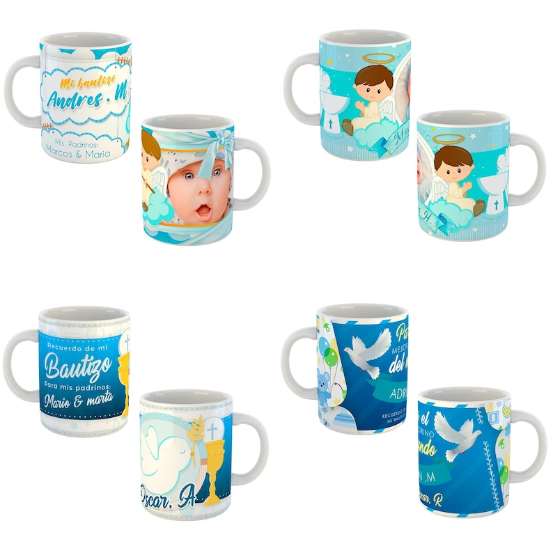 12 Editable Templates to Sublimate My Baptism Souvenir Mugs - Includes ...